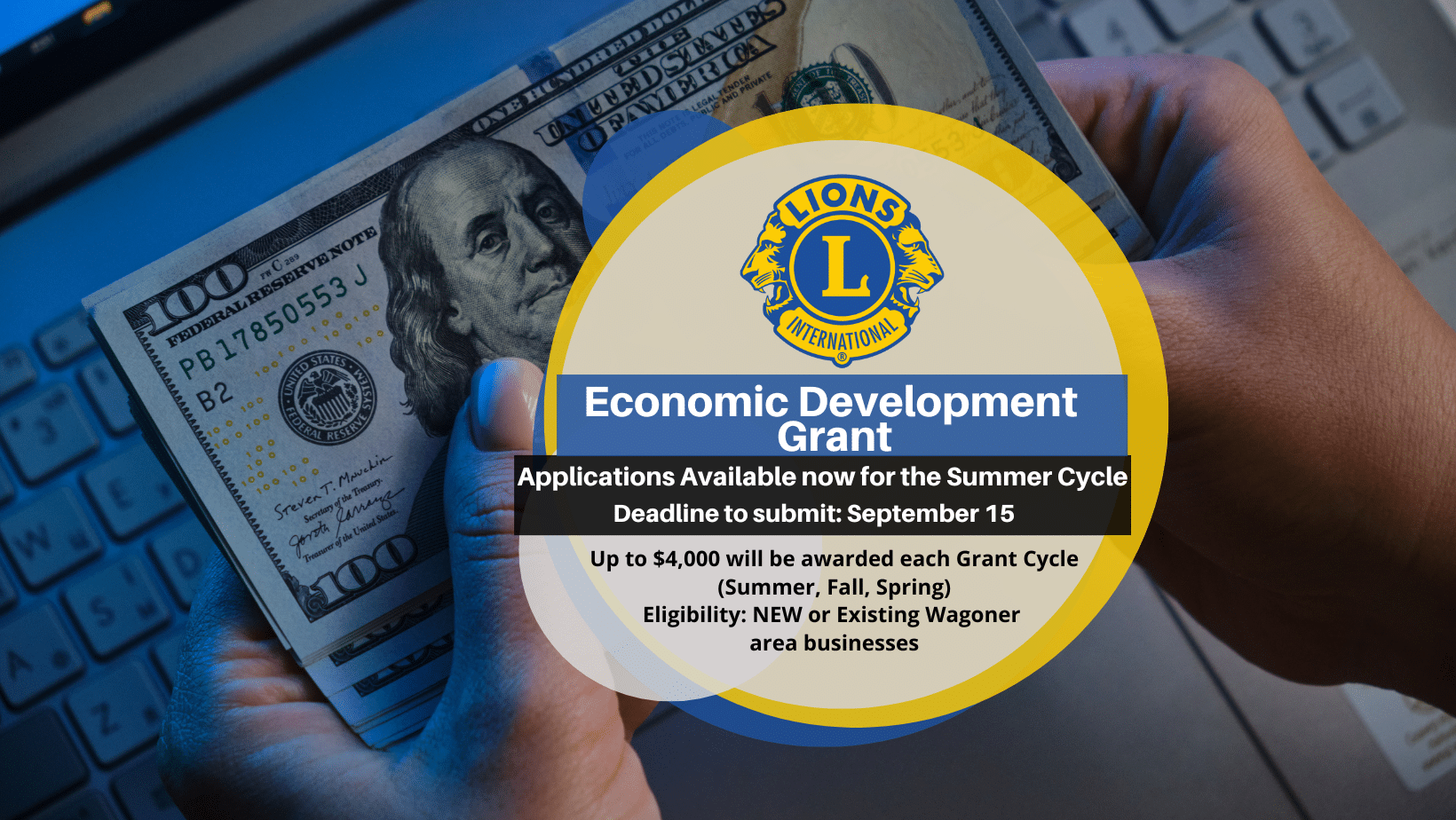 ECONOMIC DEVELOPMENT GRANT (SUMMER CYCLE) - Wagoner Lions Club